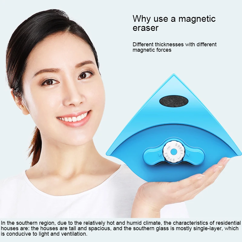 Efficient Glass Cleaning with Adjustable Magnetic Wipers