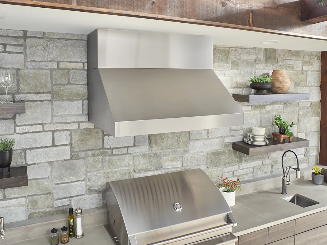 Outdoor Kitchen Range Hood BBQ Vent Hood Stainless Steel