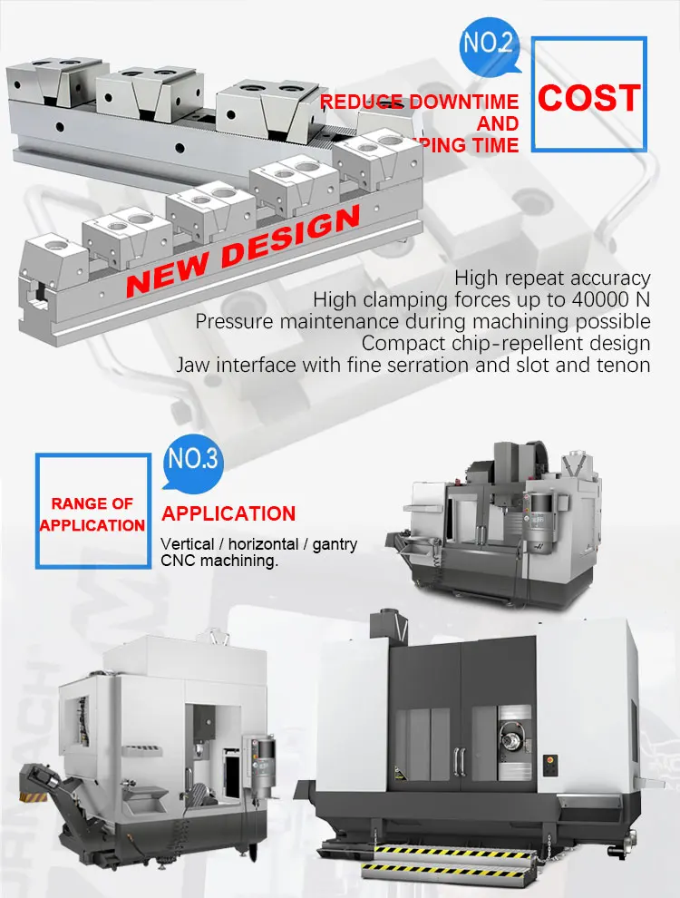 Universal Multiple Clamp Rail Vise for CNC Machine Precision