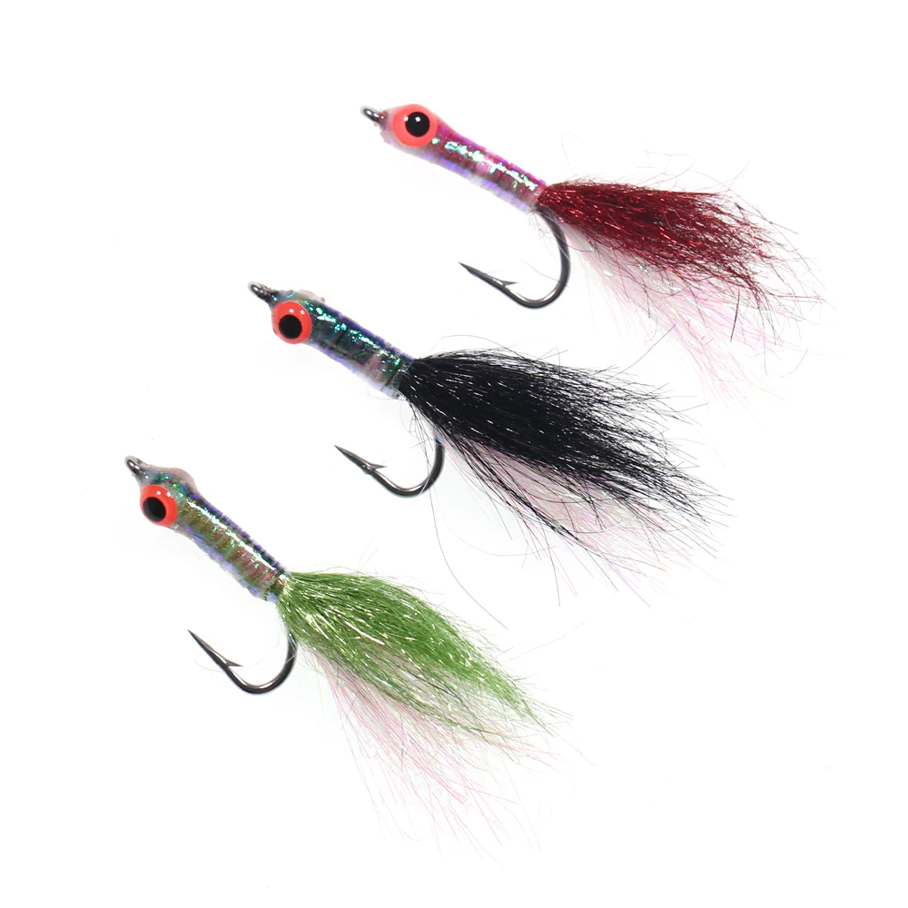 Luminous Fish Eye Epoxy Minnow Streamer Flies for Fishing