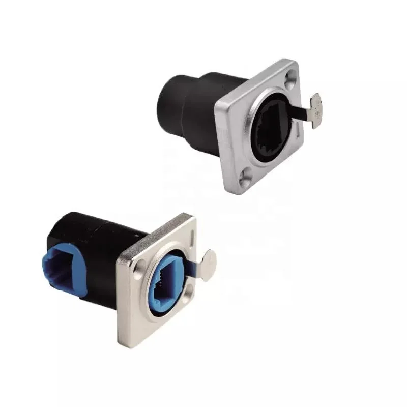 RJ45 aviation socket Ethernet connector for panel mount installation ...