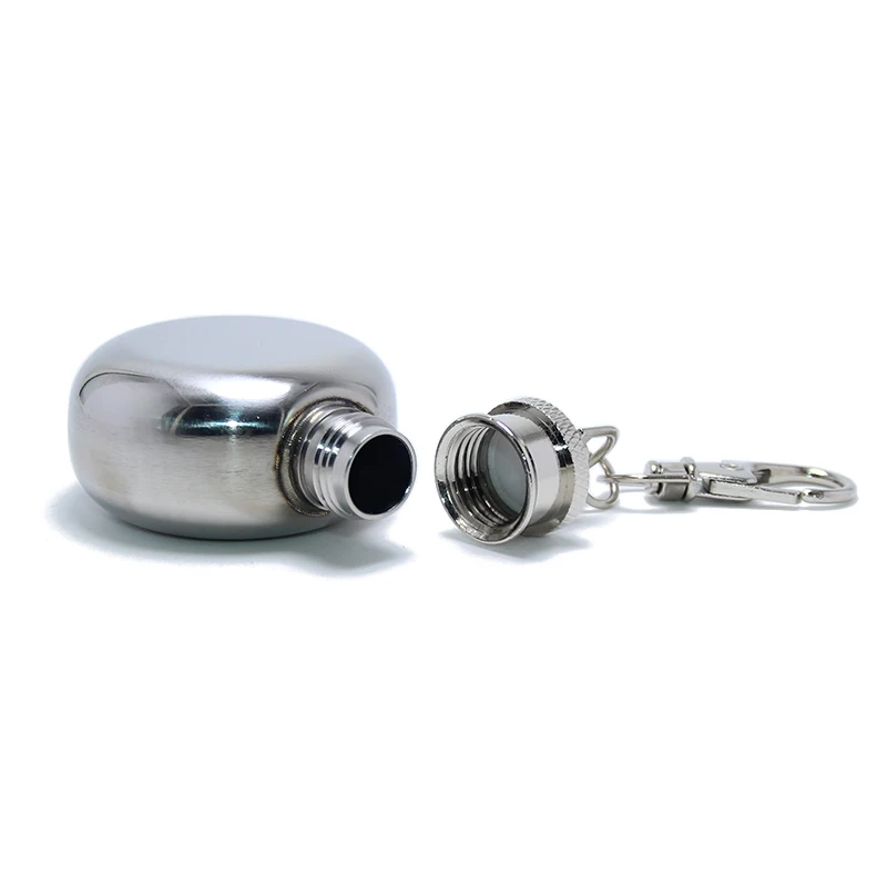 Mini Hip Flask - Stainless Steel Keychain Flask Sizes