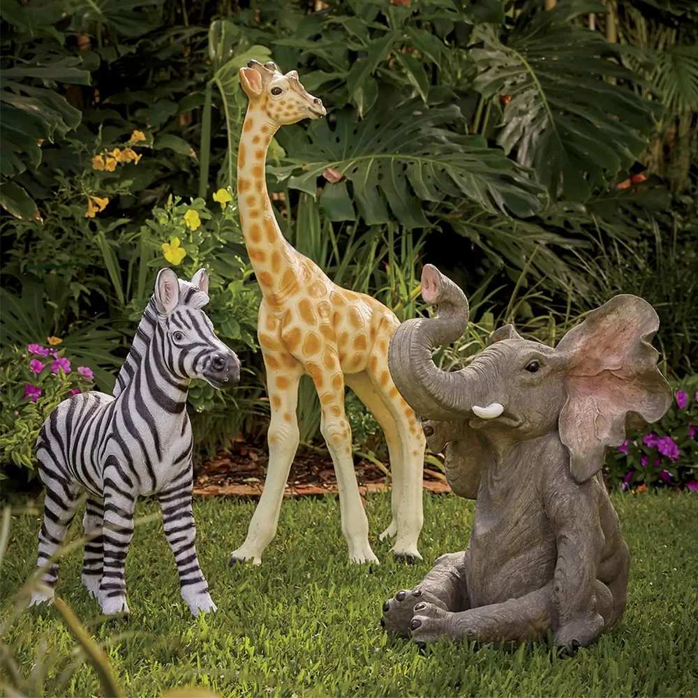 Jungle Safari Animals Props - Life Size Fiberglass Sculptures