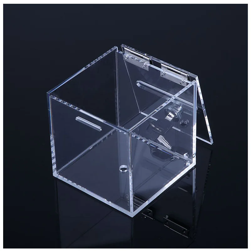 Handmade Custom Lockable Plastic Storage Box Metal Hinge Clear Acrylic ...