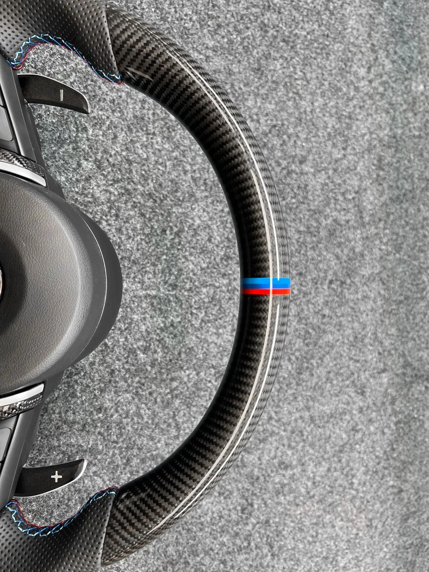 BMW F Chassis Carbon Fiber Thong Steering Wheel Upgrade