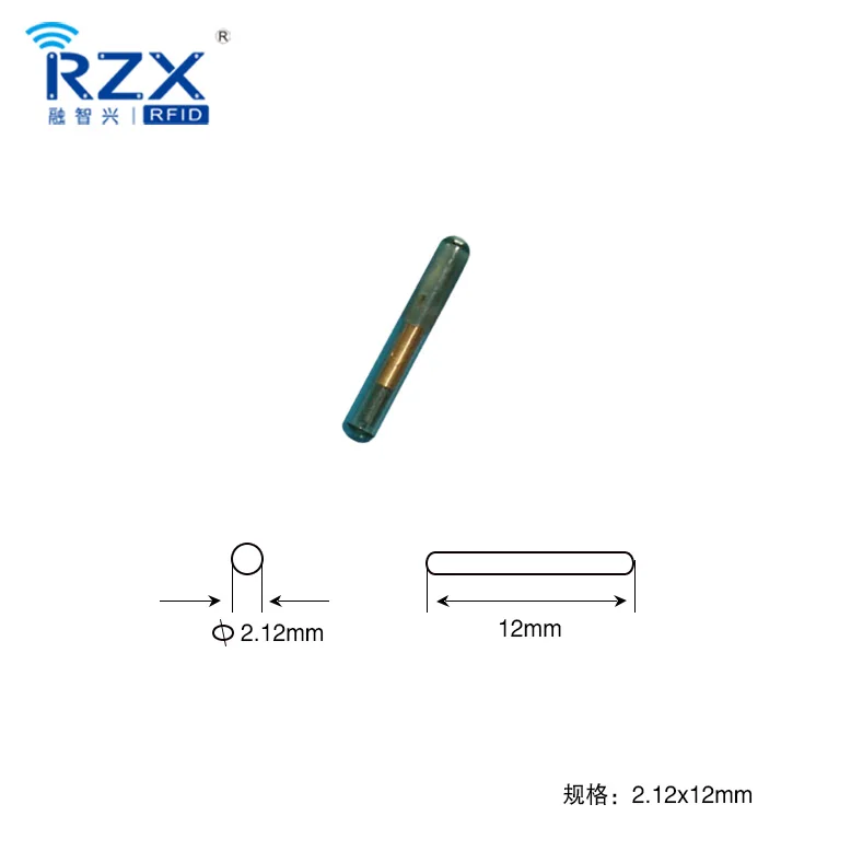 1.4*8mm Micro Rfid Chip 134.2khz Em4305 Glass Rfid Animal Tag For Fish ...