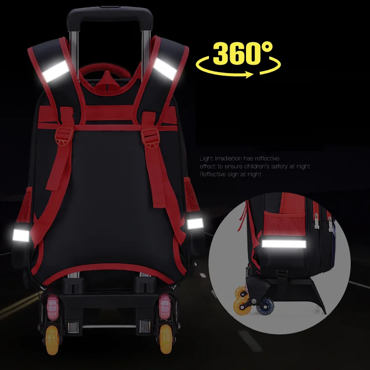 Waterproof Wheeled Backpack - Ideal for Kids' School Trolley Bag