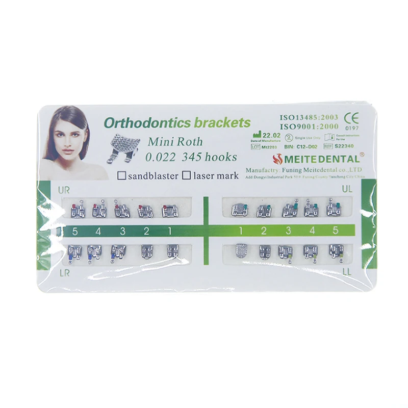 Dental Orthodontics Roth Mini Metal Brackets/braces