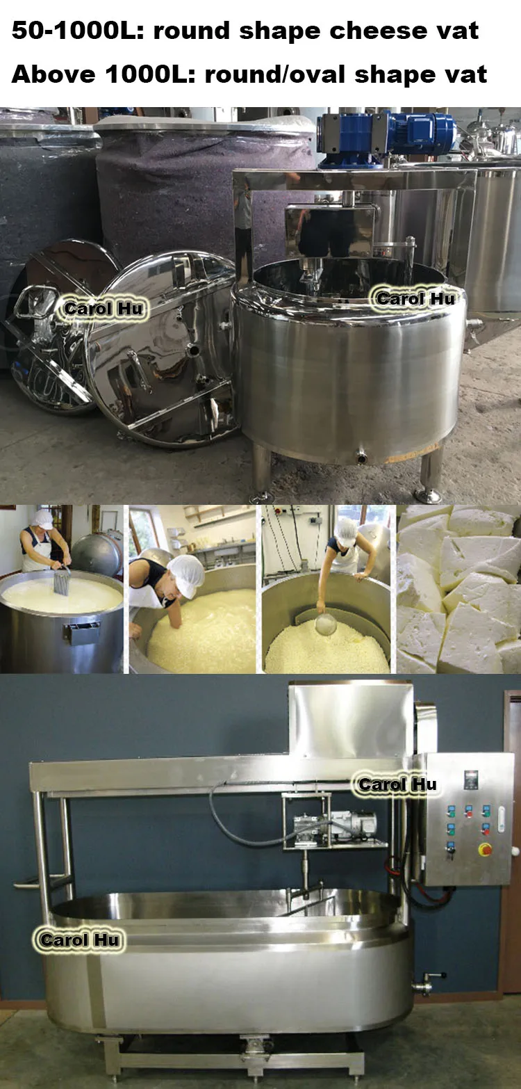 Stainless Steel Cheese Vat Mixer Tank Machine - 1 Year Warranty