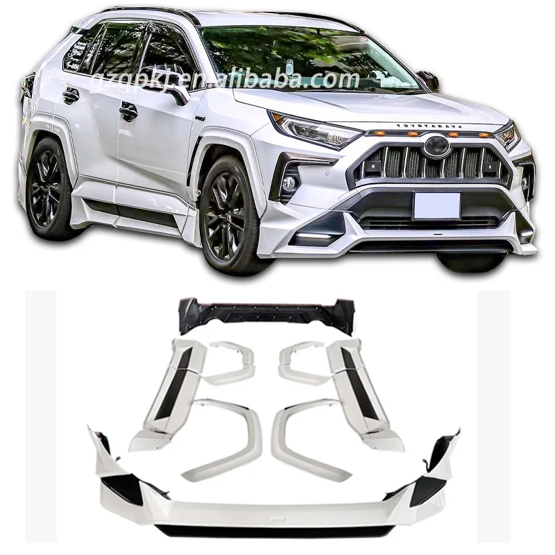 TRD Version Front Lip Side Skirt Rear Lip Wheel Eyebrow for RAV4 Body Kit