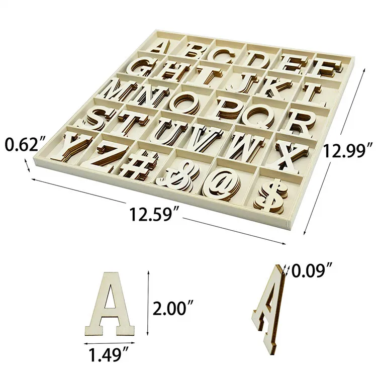 DIY Small Wood Letters Set for Crafts - SHEDE Scrabble