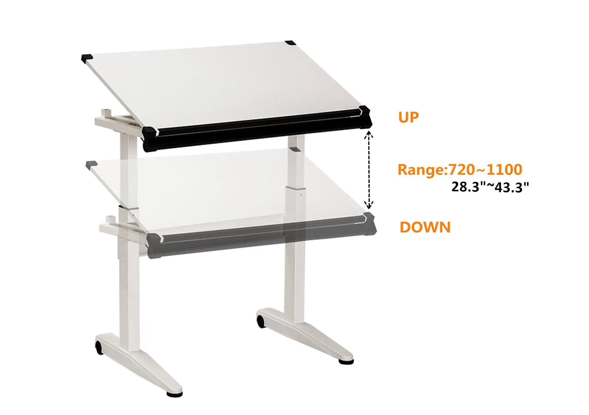 High-end Movable Folding Lifting Desk Gas Height Adjustable Computer ...
