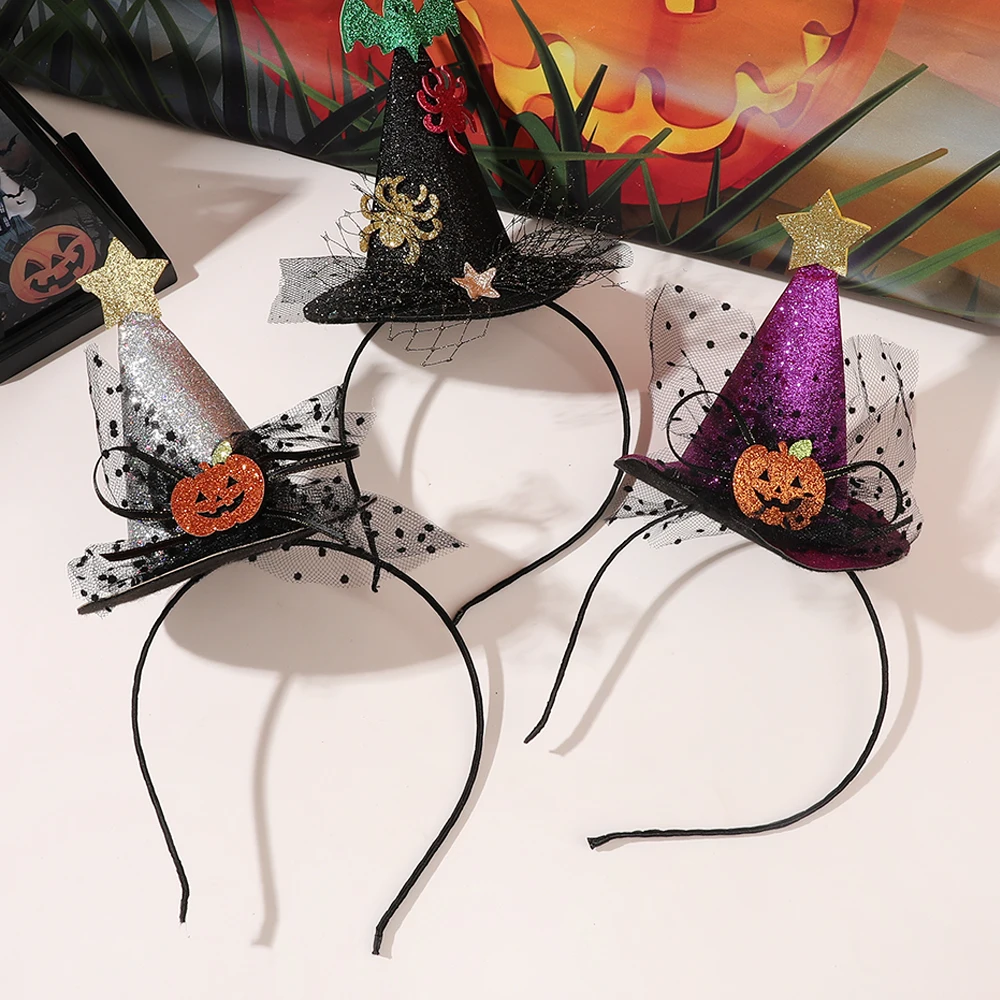 Halloween Mini Pointy Witch Hat Headband Costume Dress Up Cosplay ...