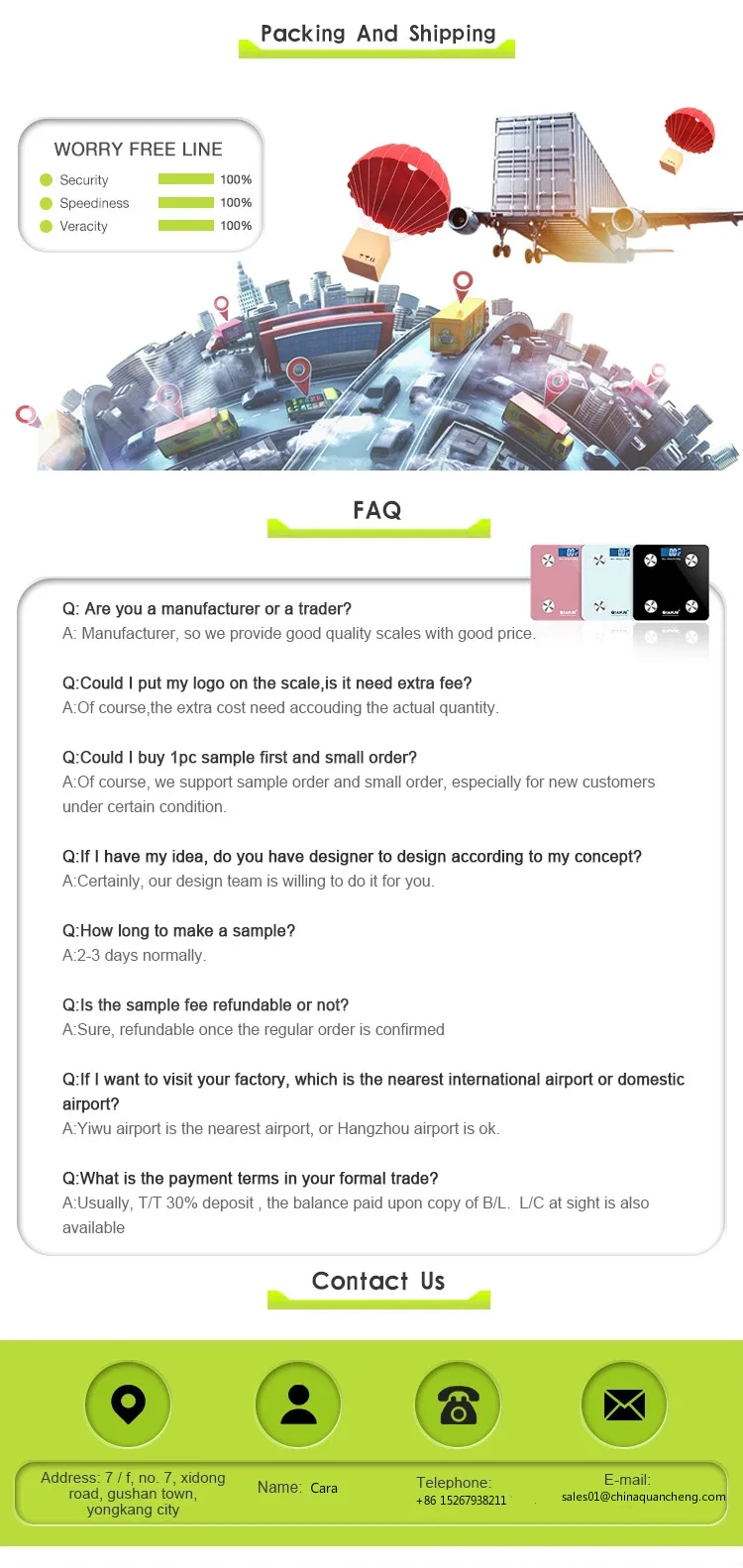 TCS Series Electronic Platform 150kg Scale - QIANJU