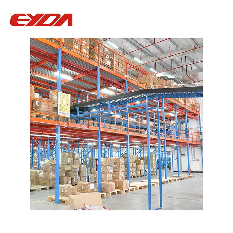 Mezzanine Stairs Warehouse Steel Rack Supported Floor System - Buy ...