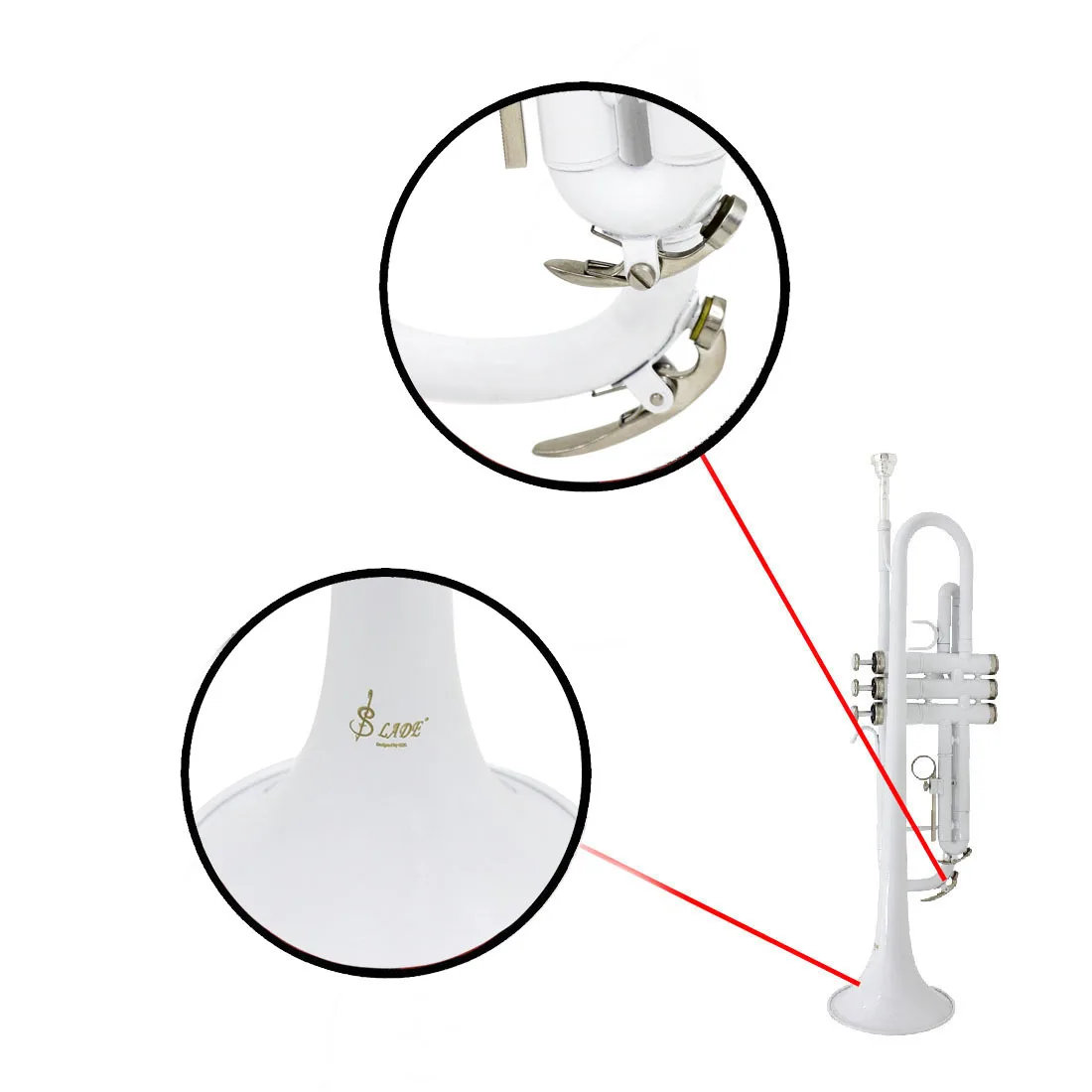 SLADE B- Small Size Brass Tube Body Professional and Student Beginners ...