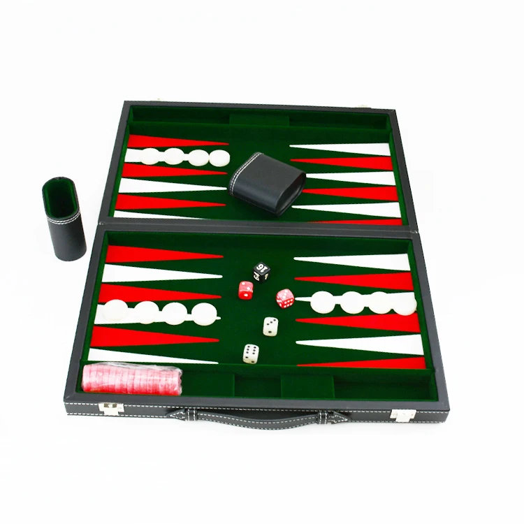 Custom PVC PU Leather Backgammon Set - Durable & Stylish