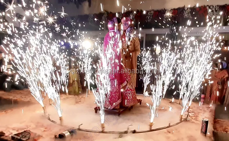 Party Sparkler Remote Control Big Circle 360 Degree Rotate Fire Machine ...