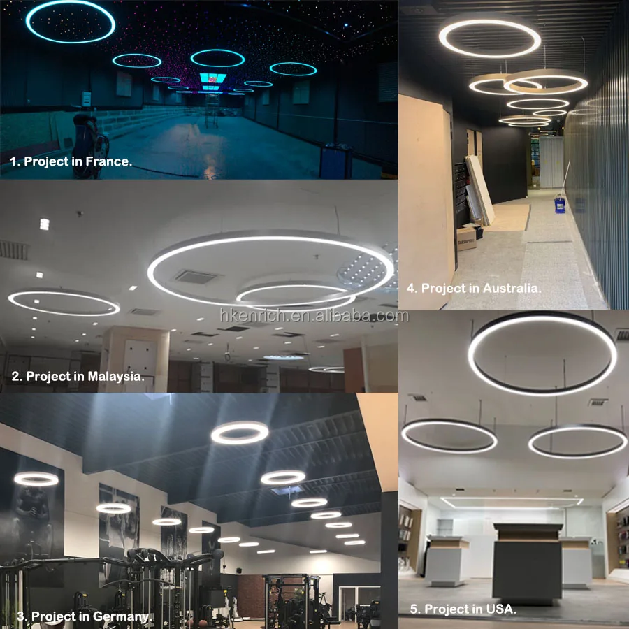 Gym Lighting Aluminum Circular Led Light 1m Size With Different ...