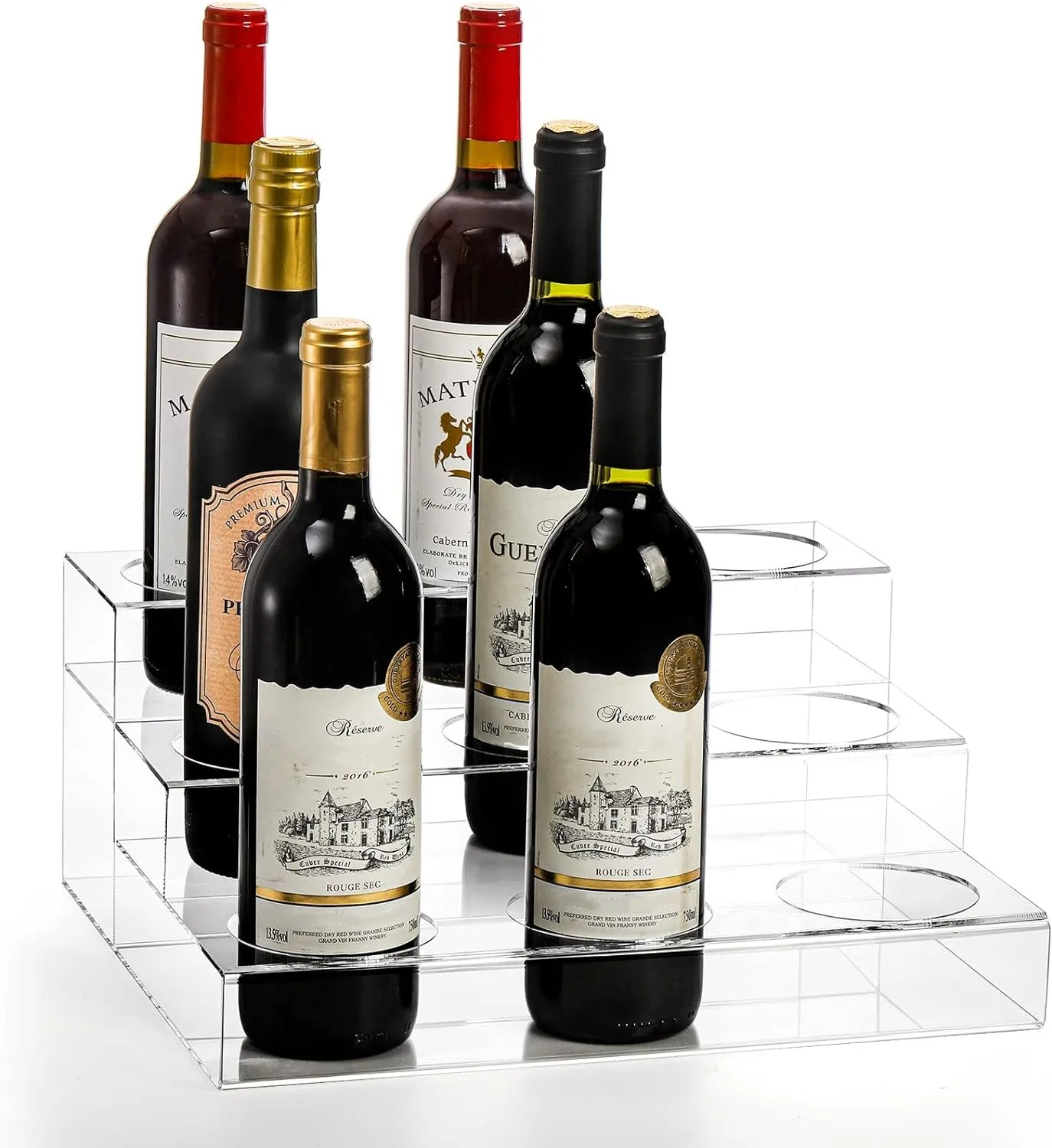 Custom 3 Tier Acrylic Storage Bottle Holder Modern High Quality Acrylic ...