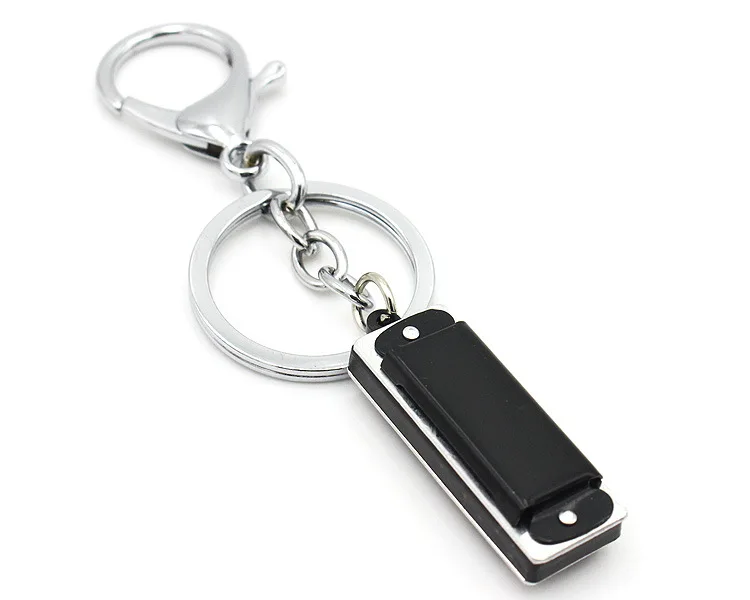 Mini Harmonica Keychain Mouth Organ Keyring Pendent Charm Harmonica ...