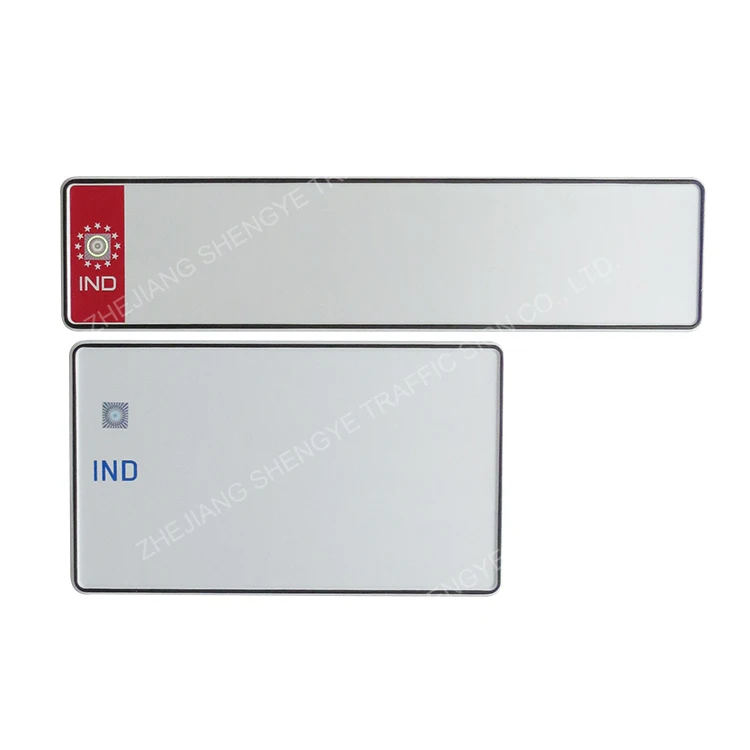 Blank Aluminium IND Plain Number License Plate Car Number Plate