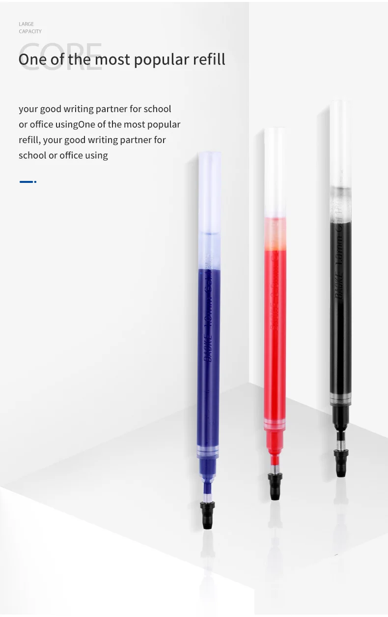BAOKE Smooth Writing Refill 1.0mm Gel Ink Pen with Jumbo Capacity