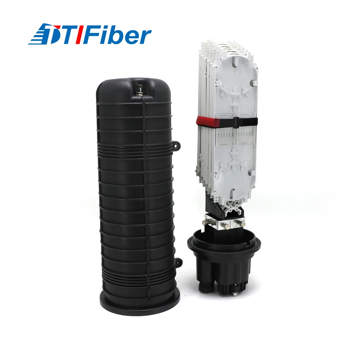 Vertical Dome Type Joint 96 Cores Mechanical 3 In 3 Out Heat Shrinkable ...