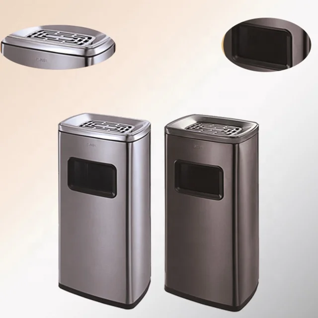 Gnf Stainless Steel Shopping Mall Watse Bin With Ashtray - Buy ...