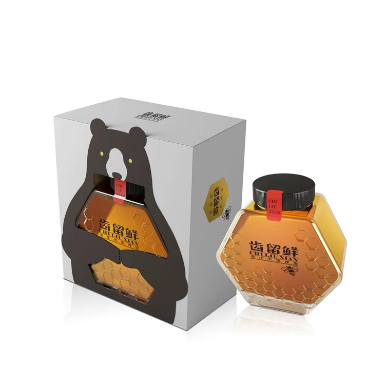 Honey Box Packaging Design - Gift Cardboard Bee Bottle