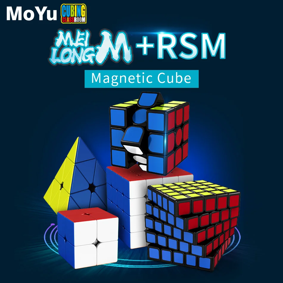 MoYu Cube MeiLong Magnetic Pyramid Puzzle Stickerless Triangle Cube ...