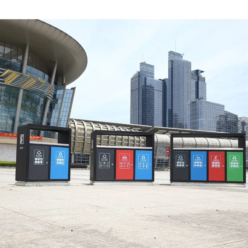 Separate Compartment Garbage Classified Waste Trash Bin Classification ...