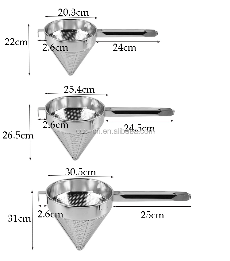 Fine Mesh Stainless Steel Strainer for Commercial Kitchens