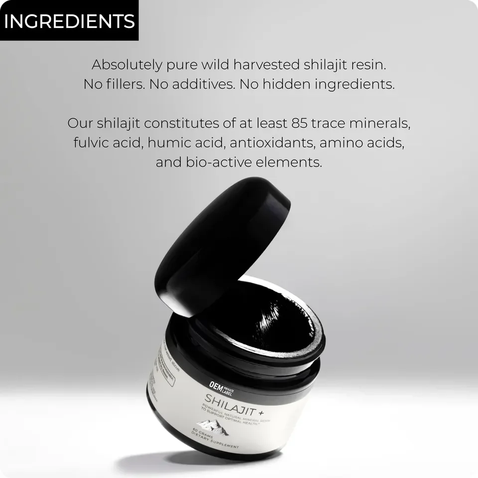 Oem Shilajit Cream Paste Supplement Multiple Minerals Fulvic Acid Shilajit Resin Pure Himalayan ...
