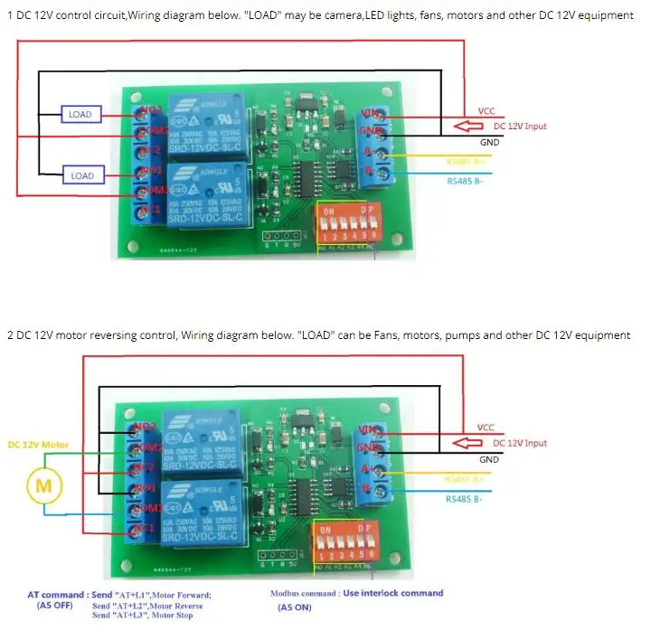 Taidacent 2 Ch Plc Modbus Rtu 릴레이 스위칭 Tcp Ip 릴레이 제어 전원 스위치 5v 12v 24v