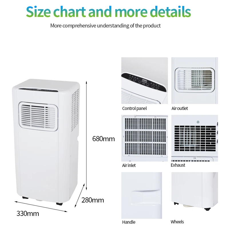 A007A-05C R290 Modem Ltaly Design Portable Air Conditioner