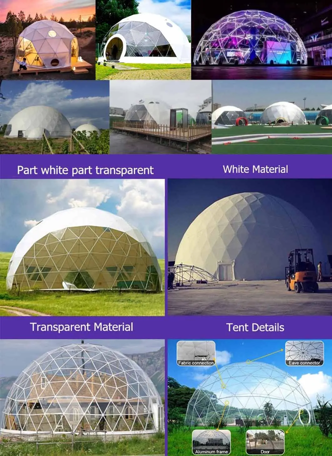 Mini 6m Geodesic Dome Canopy Transparent Geodesic Dome Tent - Buy Mini ...