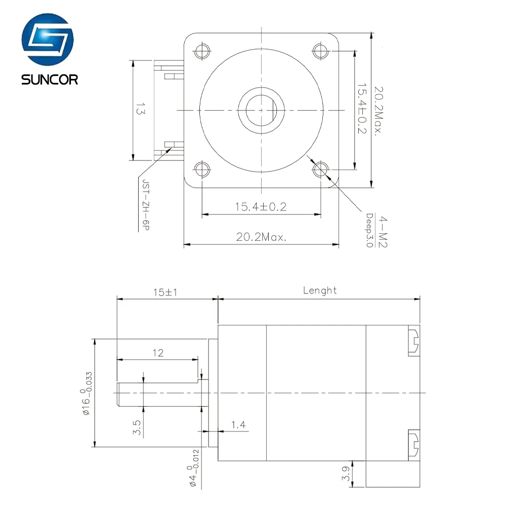 Suncor 20mm 1.8 Degree 2 Phase Mini Unipolar Bipolar Nema 8 Stepper ...