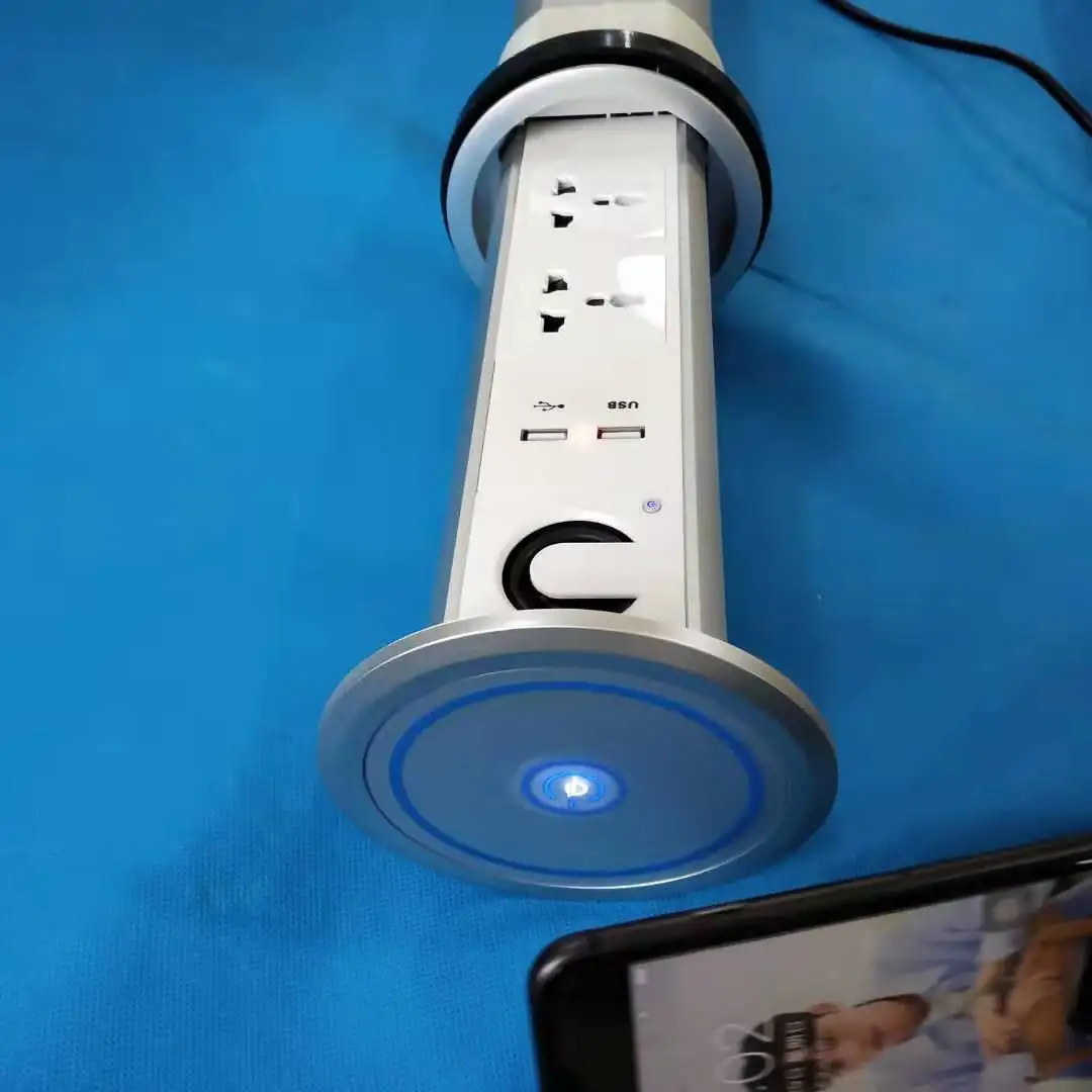 Bench Mounted Motorized Kitchen Pop Up Power Socket With Built In Usb ...