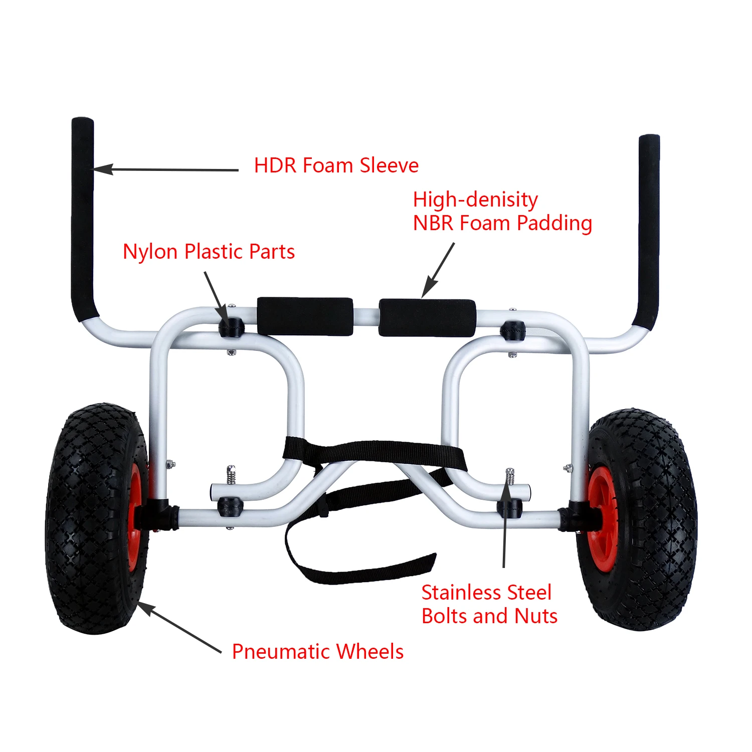 Collapsible Scupper Kayak Canoe Hand Kayak Carrier Trolley Kayak Dolly ...