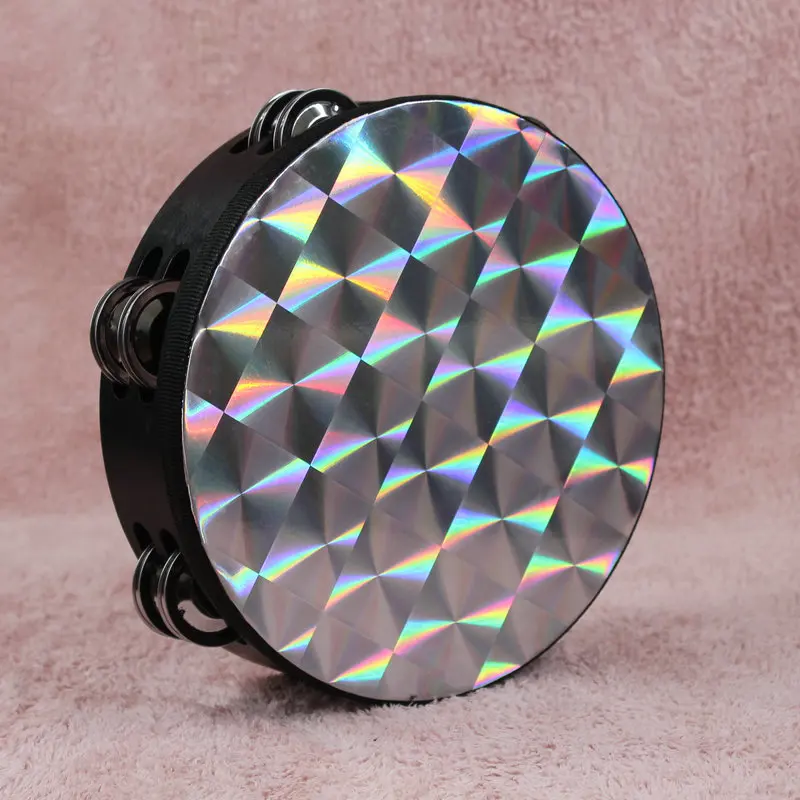 Hot Sell Double Row Tambourine 8/10 Inch Rhombus Tambourine Orff ...