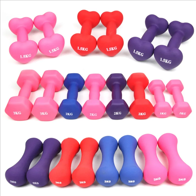 Wholesale Cheap 1kg 2kg 3kg Colorful Dumbell/kids Natural Rubber ...