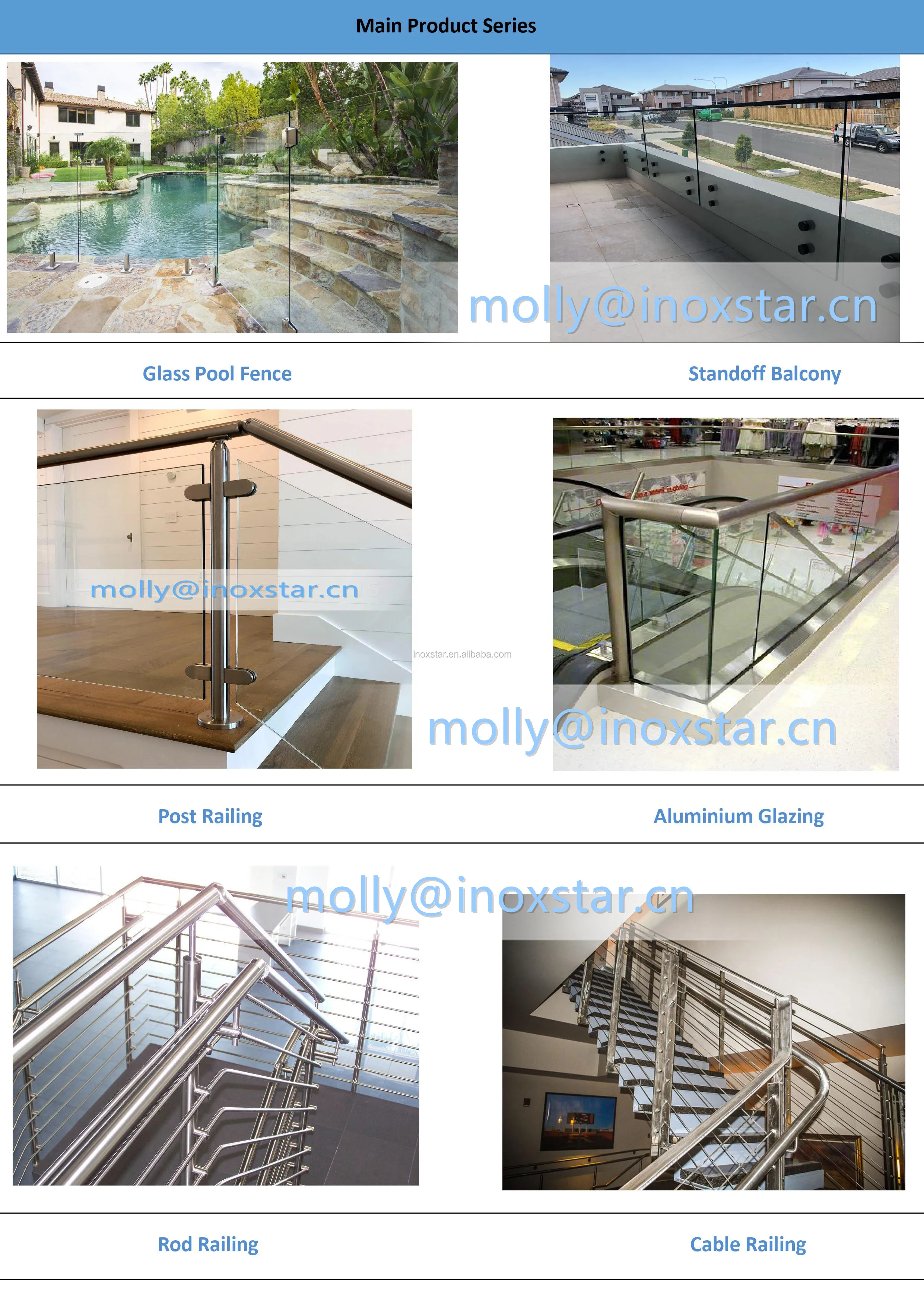 Balustrade Handrail System - Durable Stainless Steel 304/316