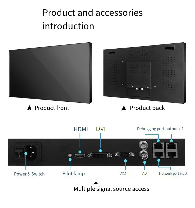 Lcd Video Wall Display 55 Inch 3.5mm Tv Wall Lcd Hd 4k Display 3x3 Lcd Video Wall - Buy Lcd ...