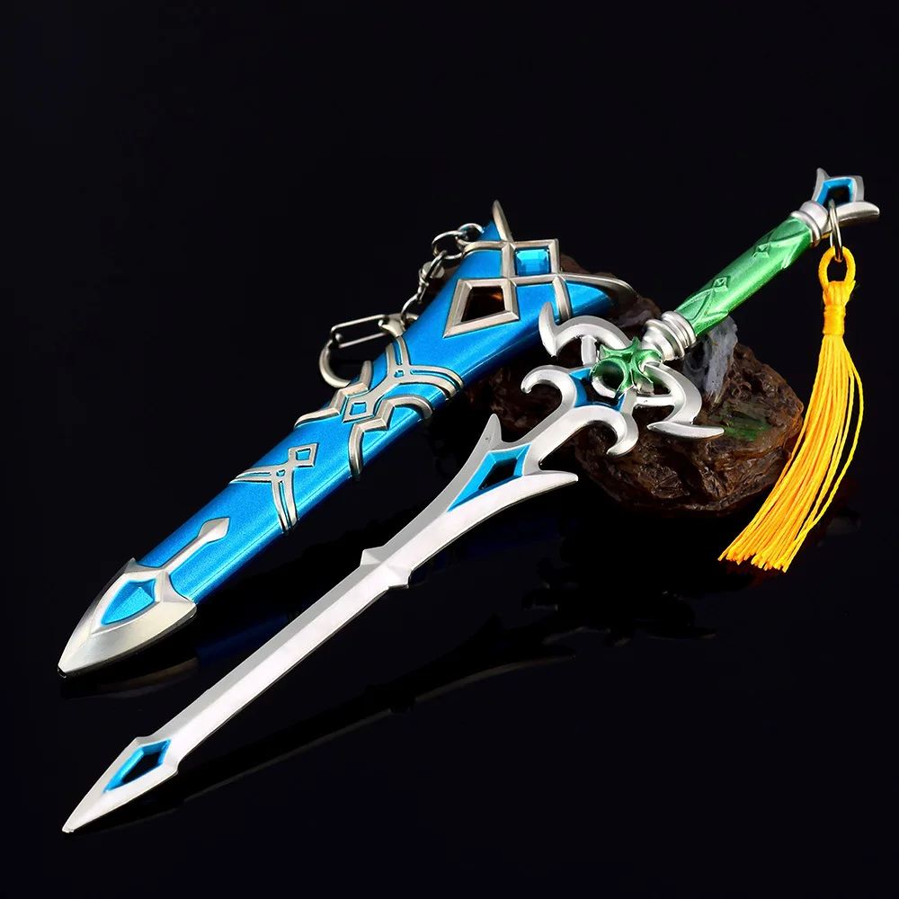Popular Game Legend Of Zelda Zora Sword Weapon Model Zinc Alloy 22cm ...