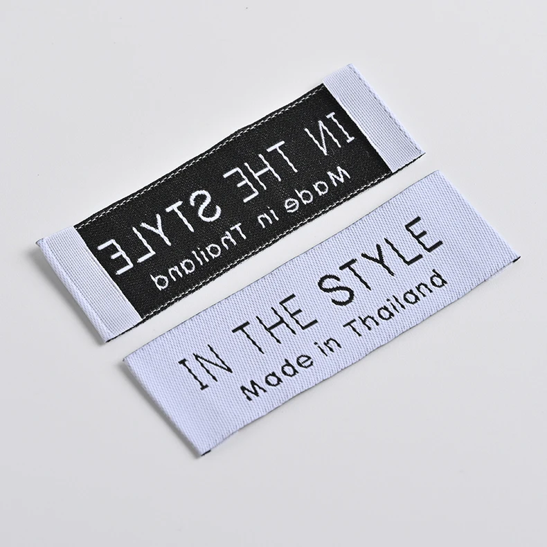 Custom Printed Brand Logo Clothes Labels Tags Woven Sewn In Garment ...