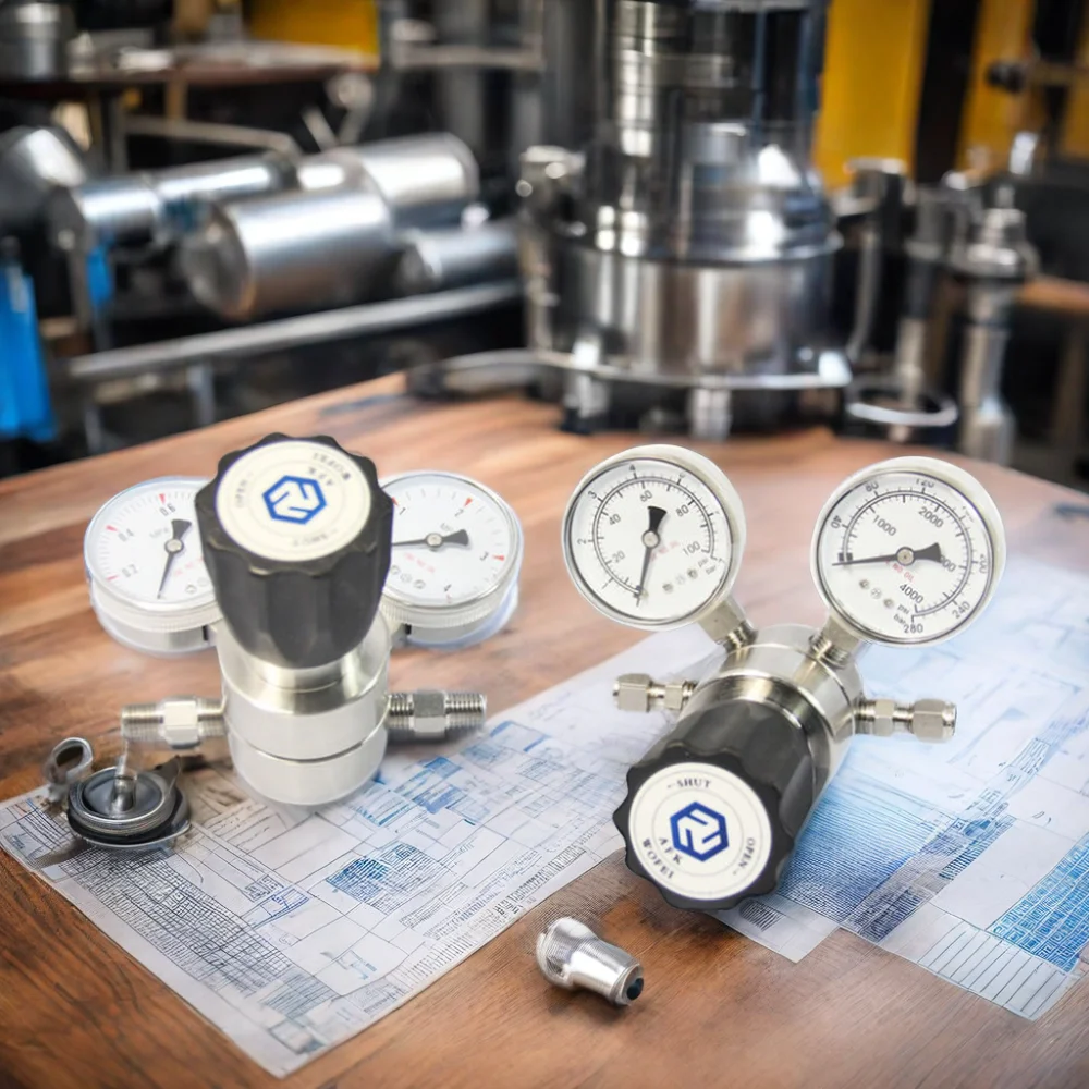 316l Stainless Steel Dual Meter Liquid Nitrogen Gas Regulator Panel ...