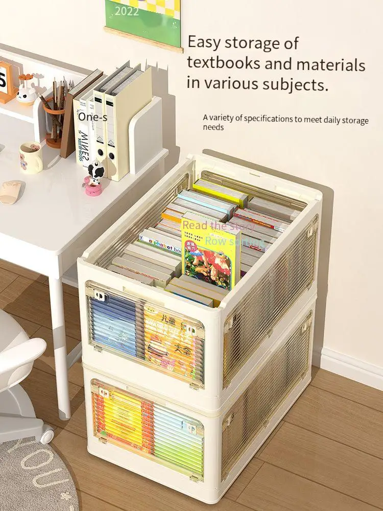 Cream-colored Durable Folding Bookcase Square Plastic Injection-molded ...