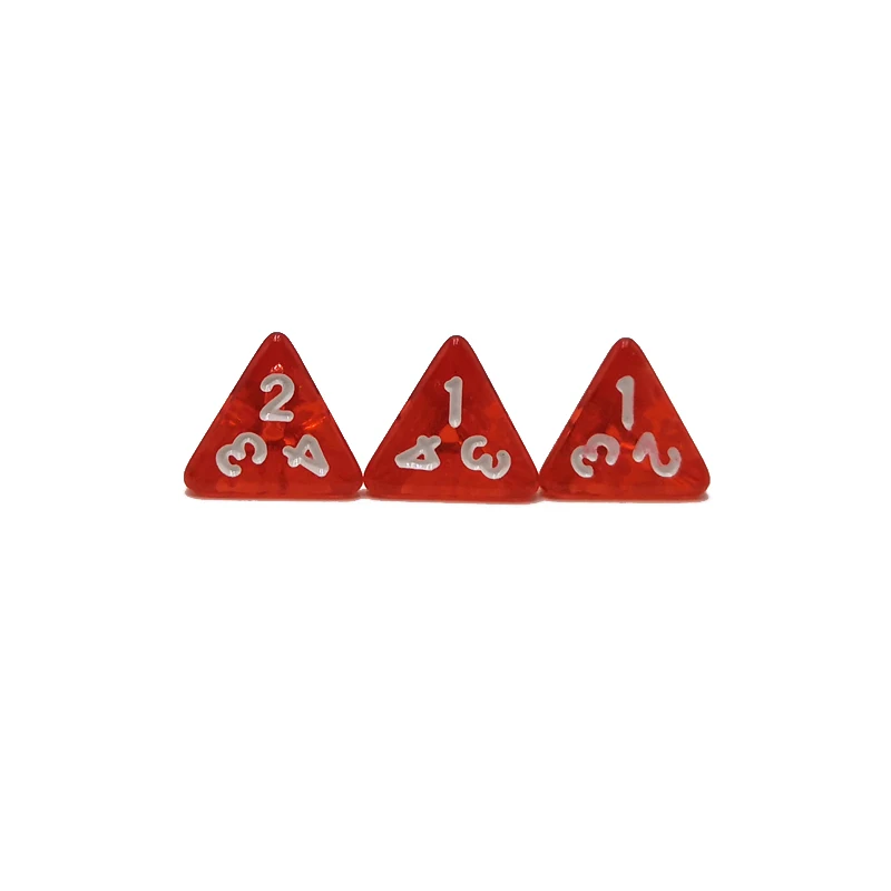 Custom Mini 4-Sided Transparent Dice - Perfect for Games
