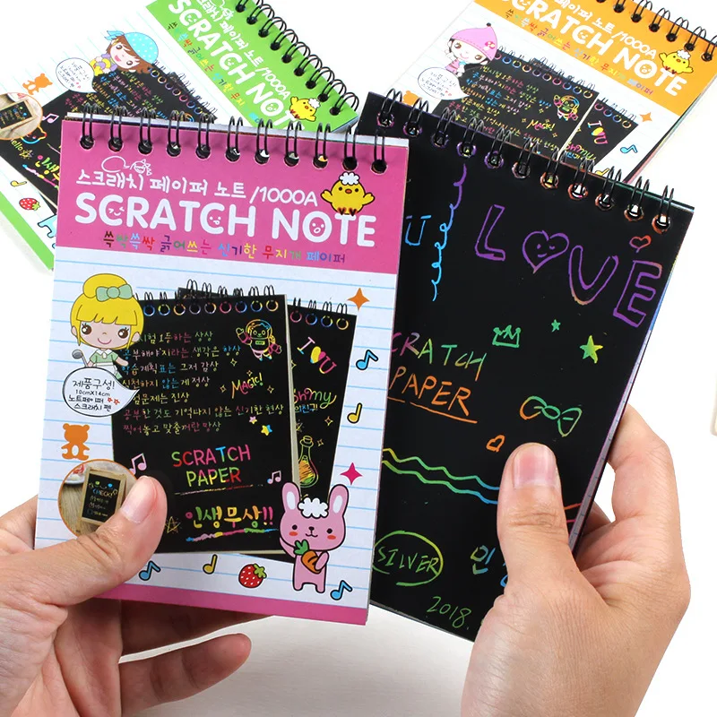 10 Pages Small Scratch Art Notebook - Buy Scratch Book,Magic Scratch ...